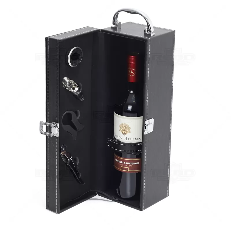 Kit Vinho 4 peças Personalizado - GKV74 - Kit Vinho | Redd Brindes