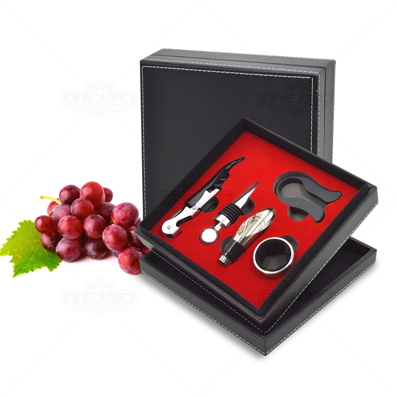 Kit Vinho com 5 peças Personalizado - GKV25 - Kit Vinho | Redd Brindes